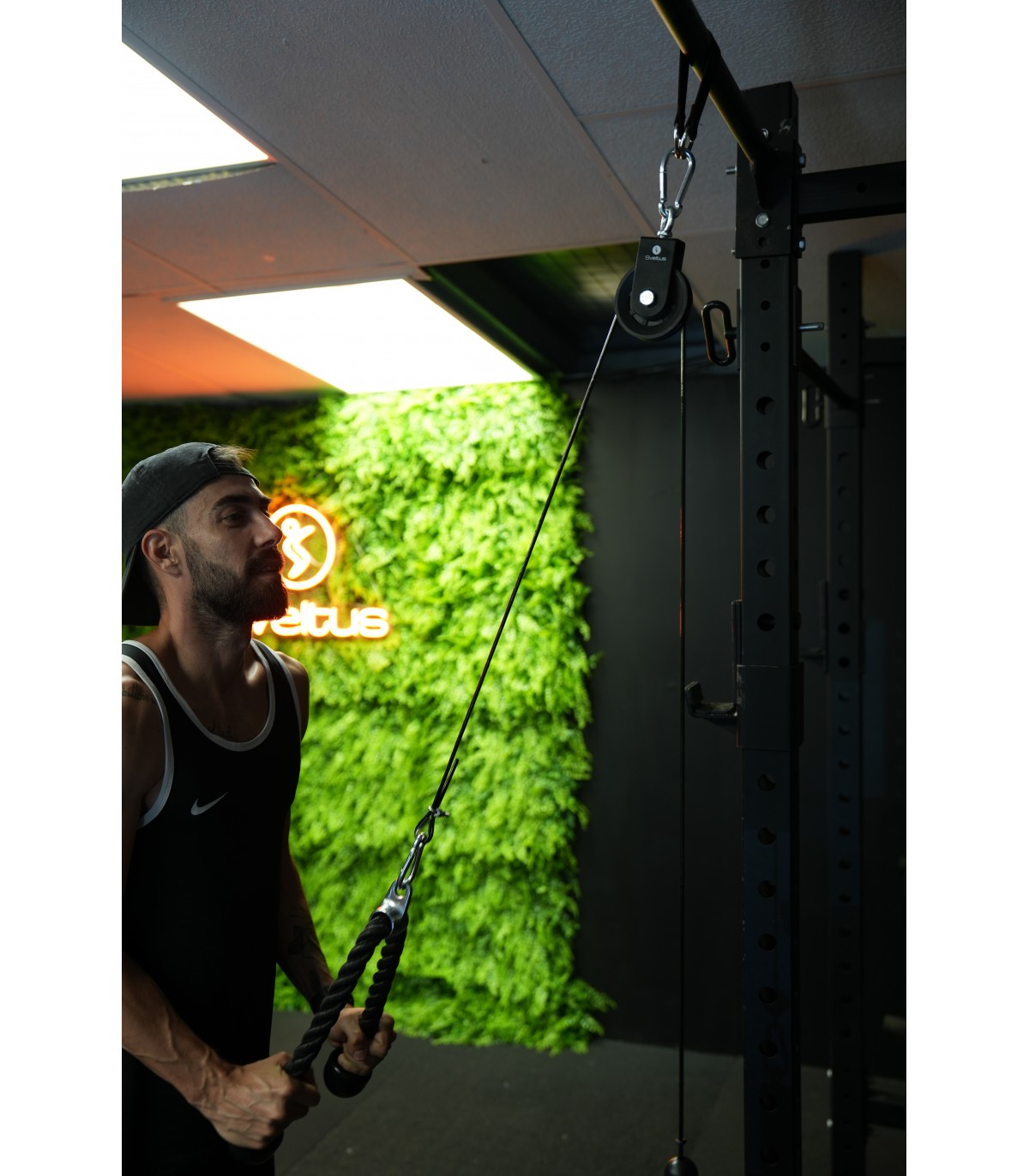 Triceps press down rope