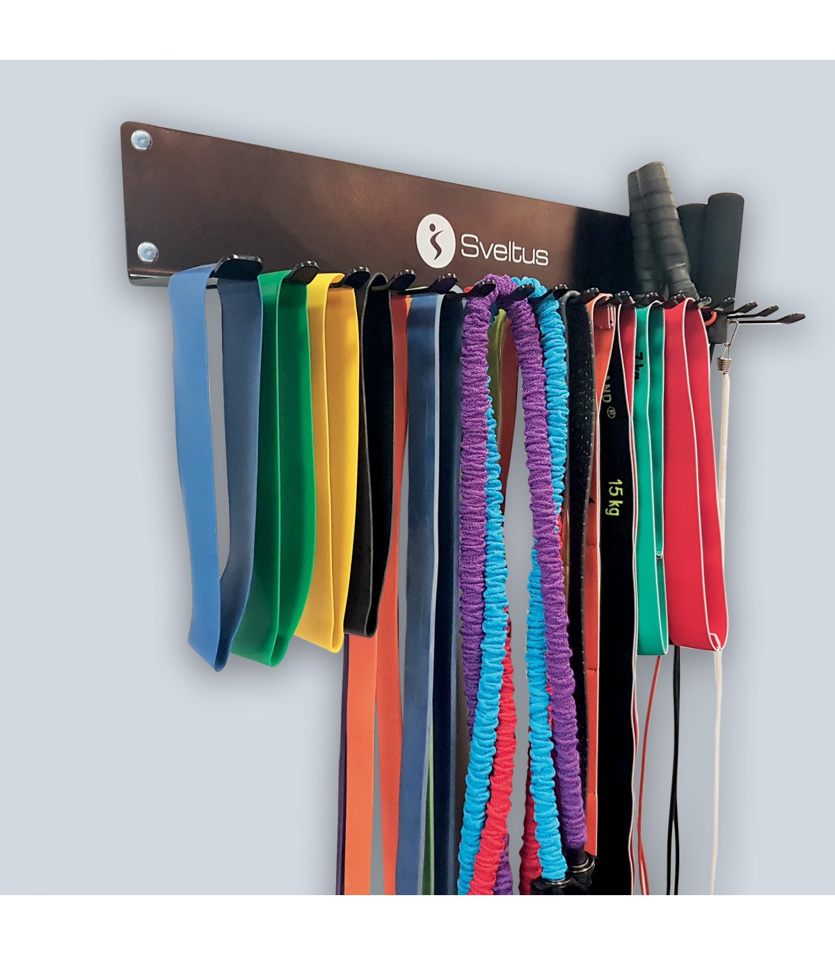 Rack skipping ropes and elastics Elastic resistance band